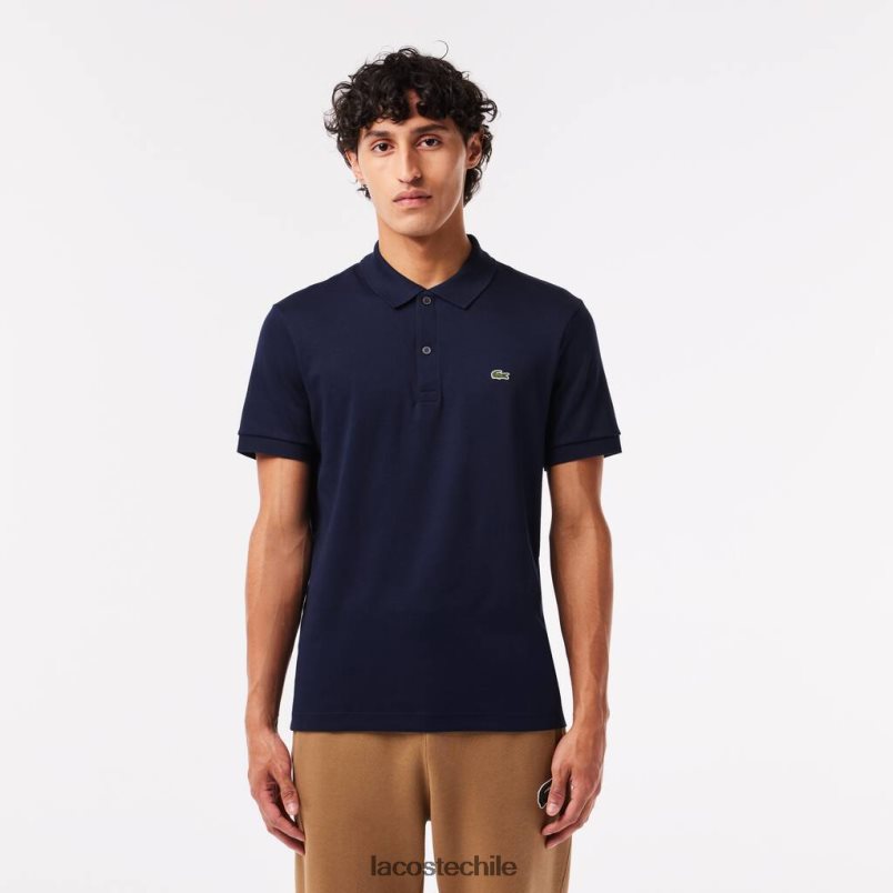 Lacoste hombres polo de algodón pima de ajuste regular Azul marino ropa ...