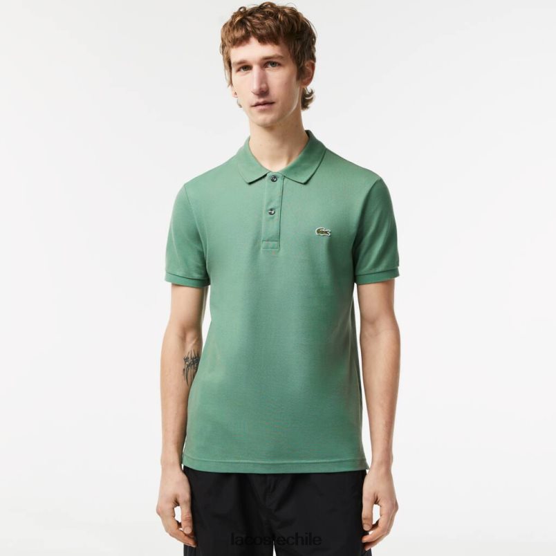 Lacoste hombres polo original l.12.12 de corte slim verde caqui ropa ...
