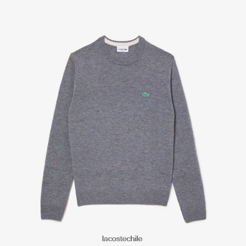 Lacoste hombres Jersey regular fit de punto de lana con estampado ...