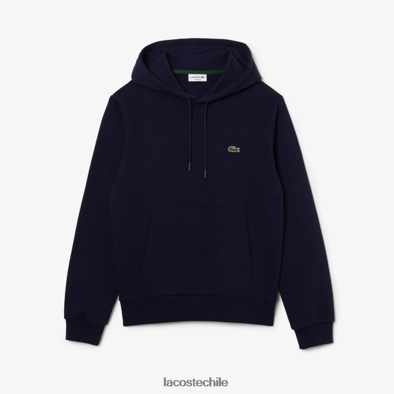 Lacoste hombres sudadera con capucha de algodón orgánico Azul marino ...